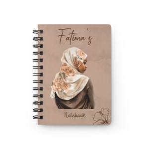 Personalised Hijabi Notebook, Muslim Woman Journal, Hijabi Gift, Hijabi ...