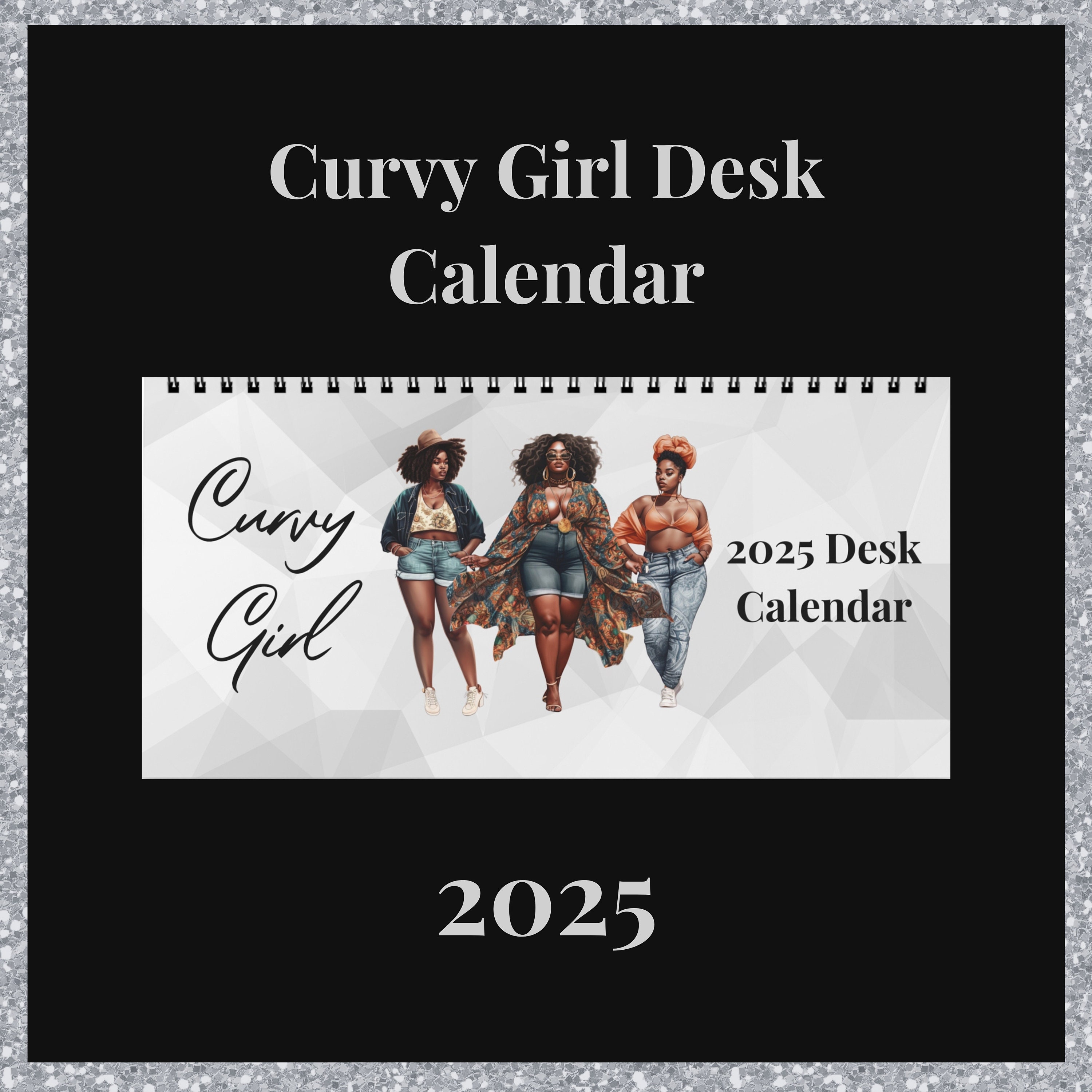 Curvy Girl Calendar, Black Women Calendar, Self Love Calendar, Black ...