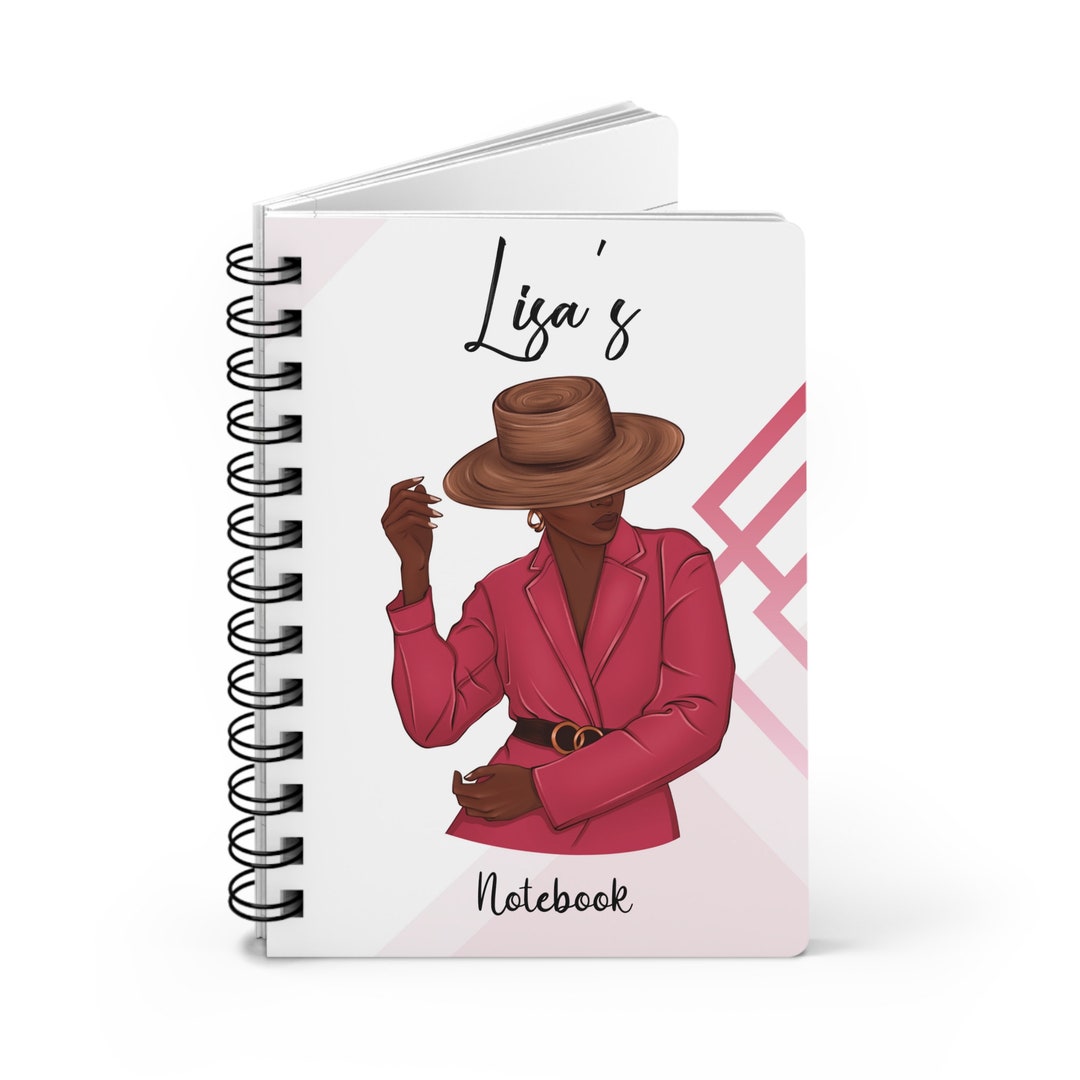 Personalised Black Woman Notebook Notebook Black Woman Black - Etsy