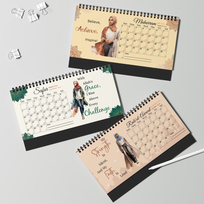 Hijri Calendar, Self Love Calendar, Muslim Girl Gift, Seasonal Calendar ...