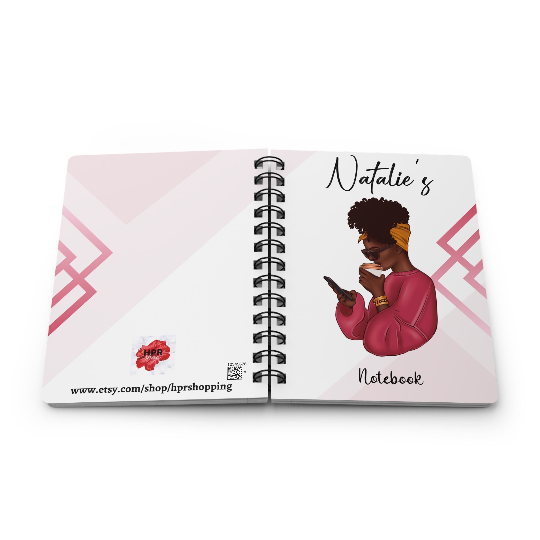 Personalised Black Woman Notebook Notebook Black Woman Black - Etsy