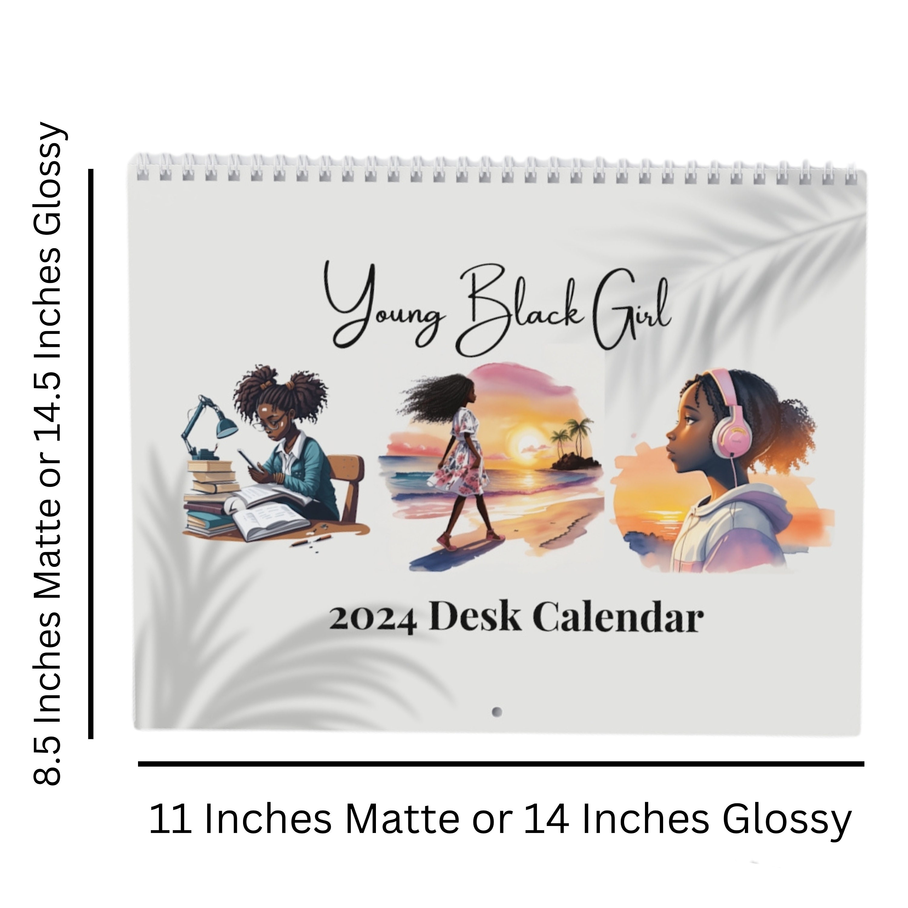 Young Black Girl Wall Calendar, Black Girl Wall Calendar, Black Girl ...