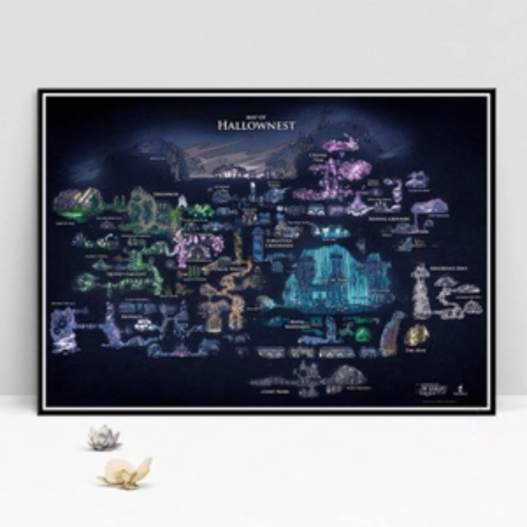 Hollow Knight Map Poster Hollownest World Map Wall Art HD - Etsy
