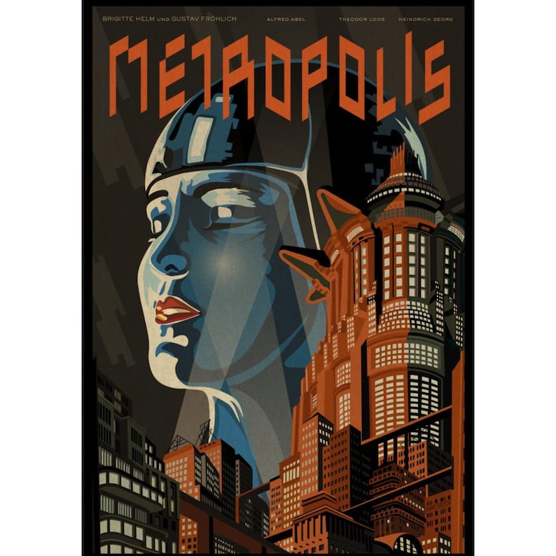 Metropolis Classic Movie Retro Kraft Paper Poster - Etsy