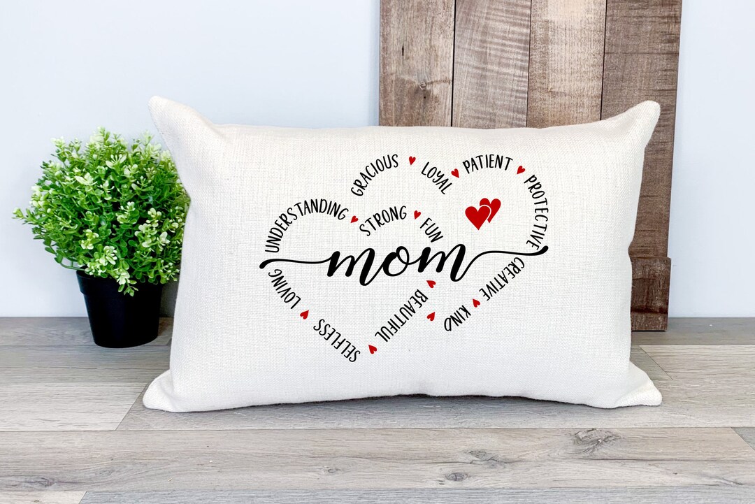 Loving Mom, Mother Pillow | Personalized Gift to Mother | Custom Throw ...