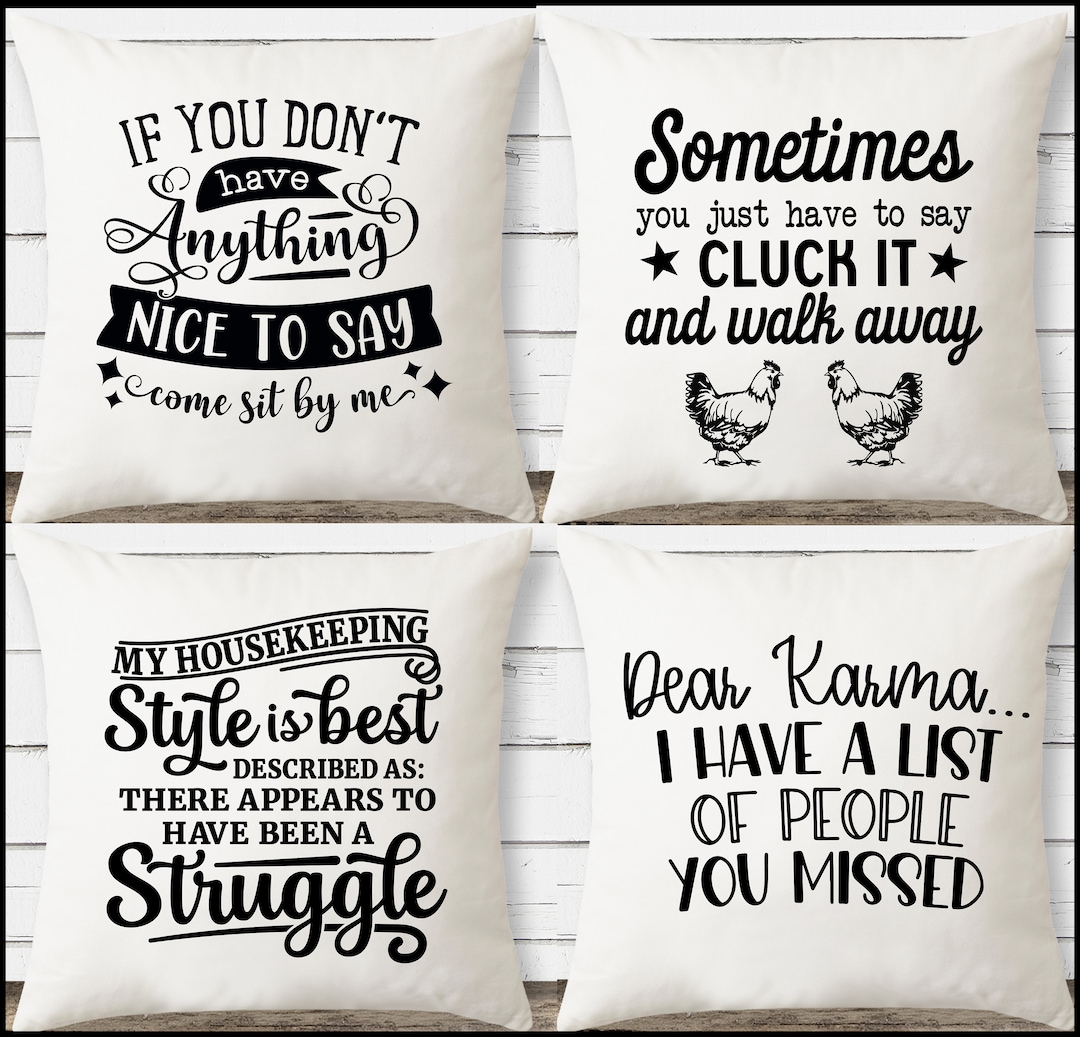 Custom Quote Pillow Cover: Witty Personalized Throw Pillow - Etsy