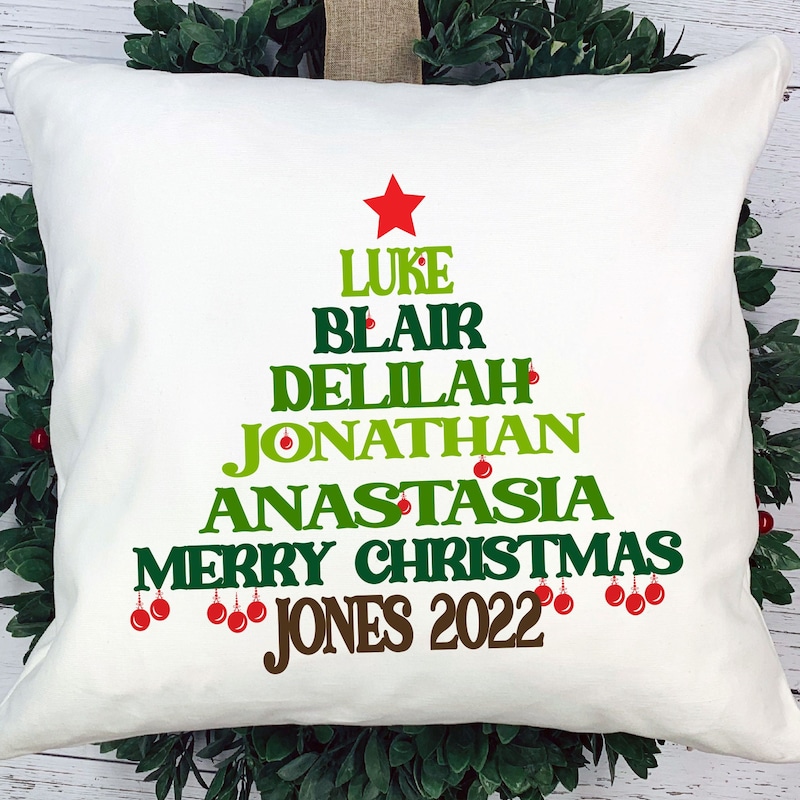 Family Names Tree Pillow - Etsy