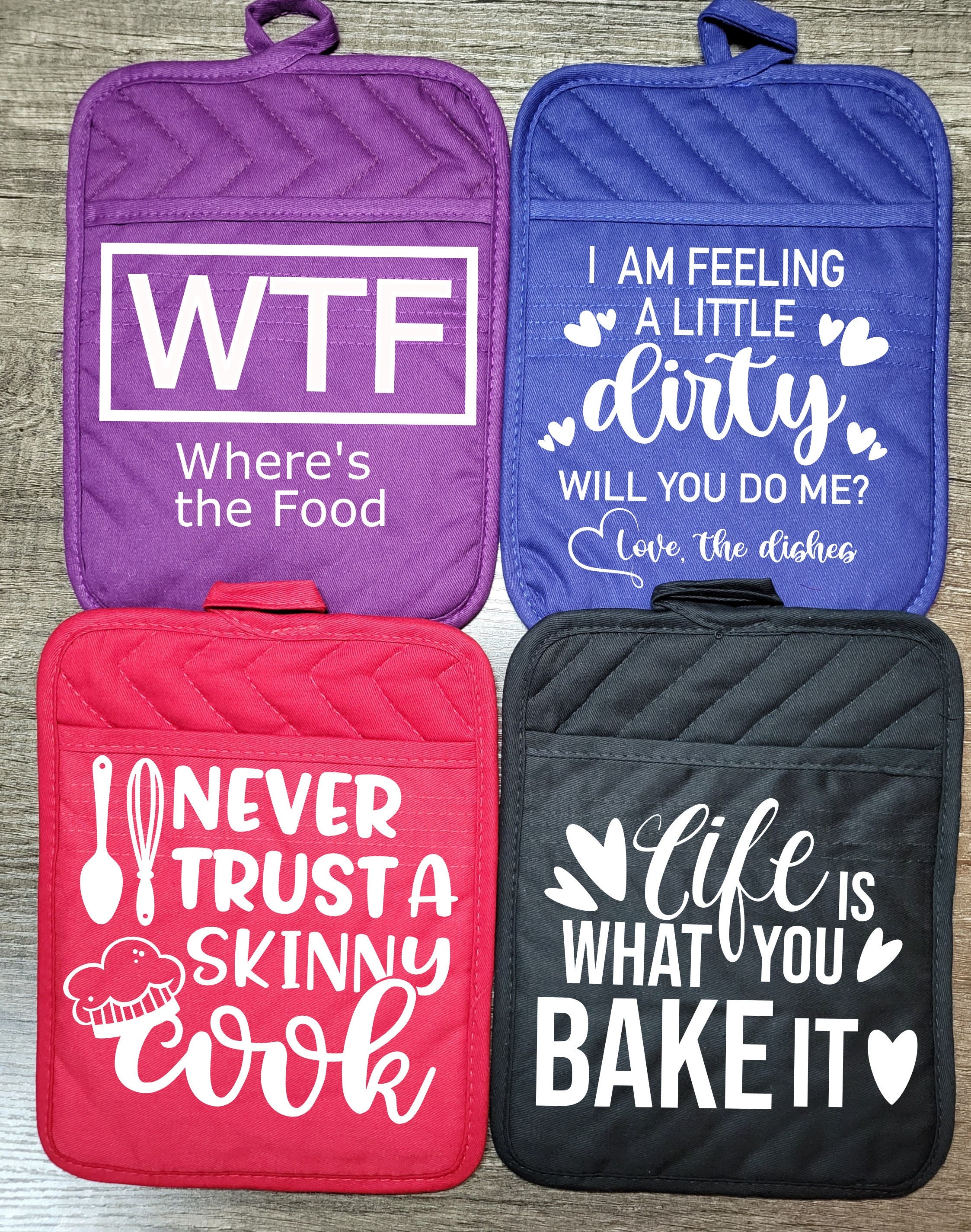 Funny Pot Holder With Pocket: Witty Kitchen Sayings, Gift for Mom - Etsy