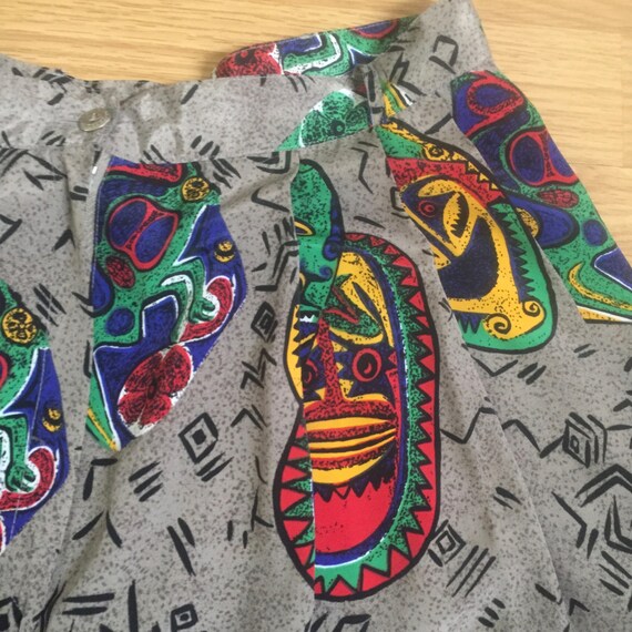 franck olivier vintage grey aztec bright pattern shor… - Gem