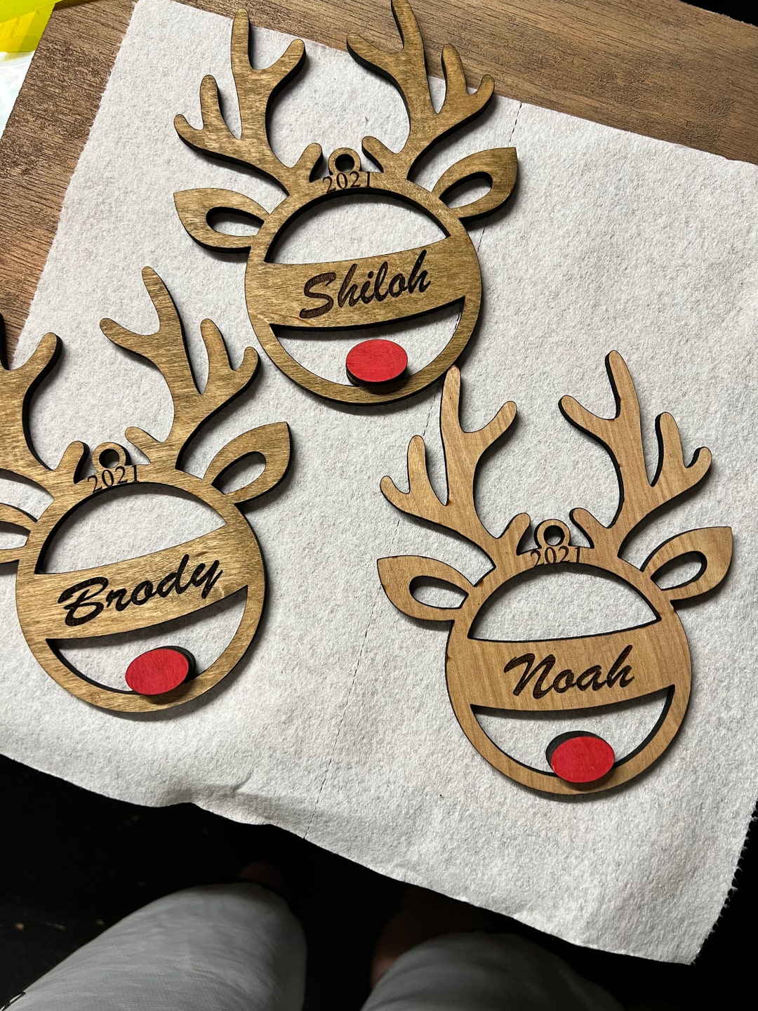 Custom Reindeer Ornament - Etsy