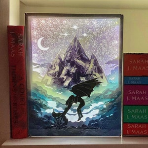 ACOTAR Book Nook - Night Court Velaris - Rhysand and Feyre - Colored ...