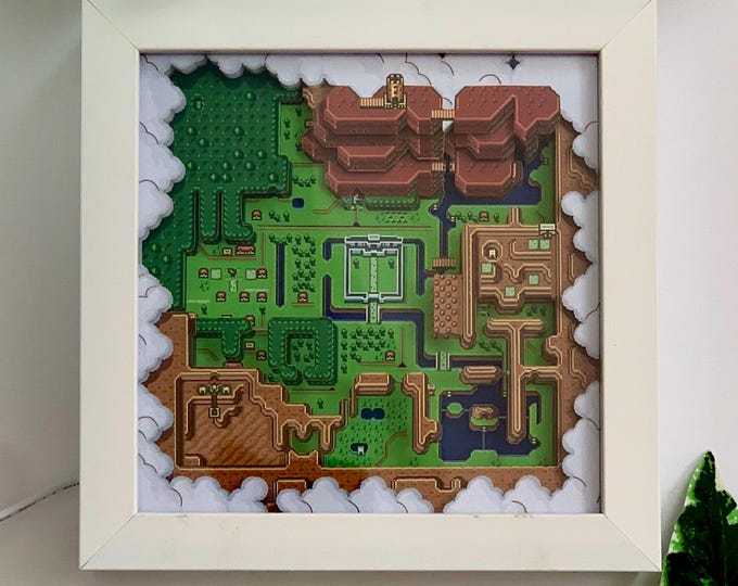 The Legend of Zelda Inspired Shadow Box 3D LED Light Box - Diorama - A ...