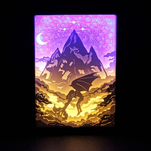 ACOTAR Book Nook - Intricately Detailed Velaris Lightbox - Rhysand and ...