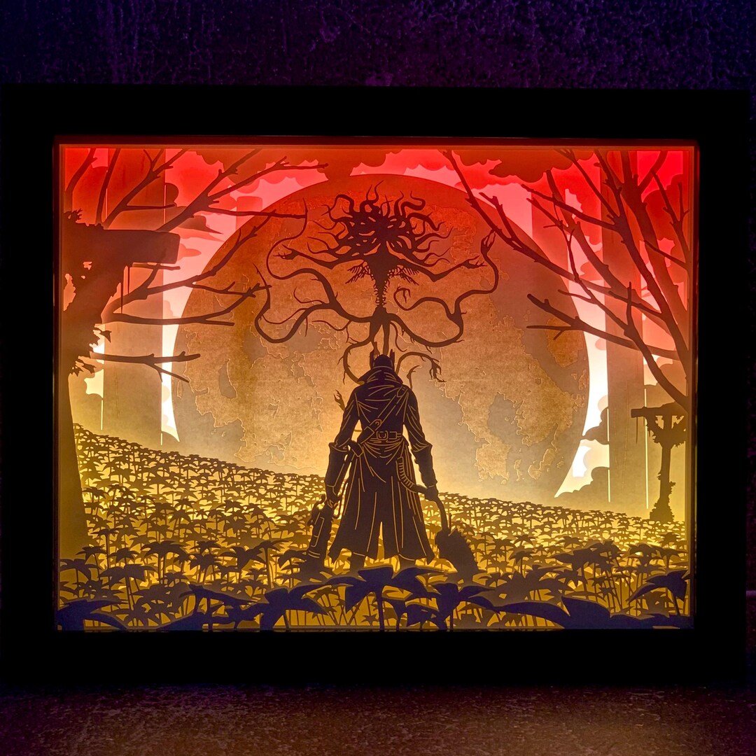 Bloodborne Inspired LED Lightbox - Diorama - Light Box - Shadow Box - Etsy