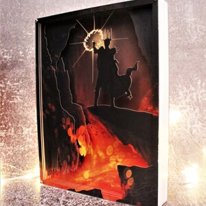 Lord of the Rings Book Nook Sauron Forging the One Ring LOTR LED Shadow ...