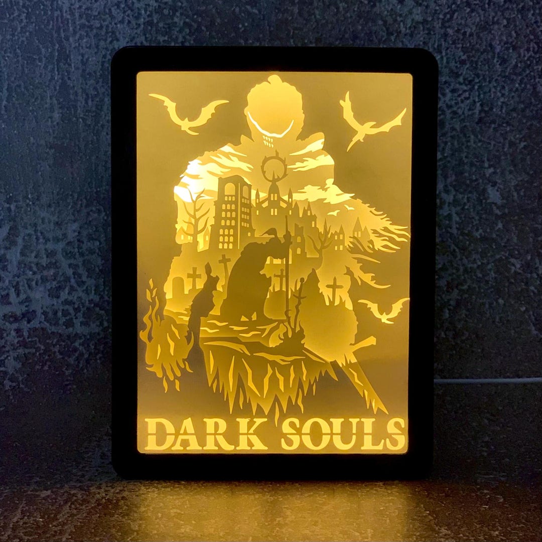 Dark Souls Inspired LED Light Box Shadow Box - Diorama - Lightbox ...