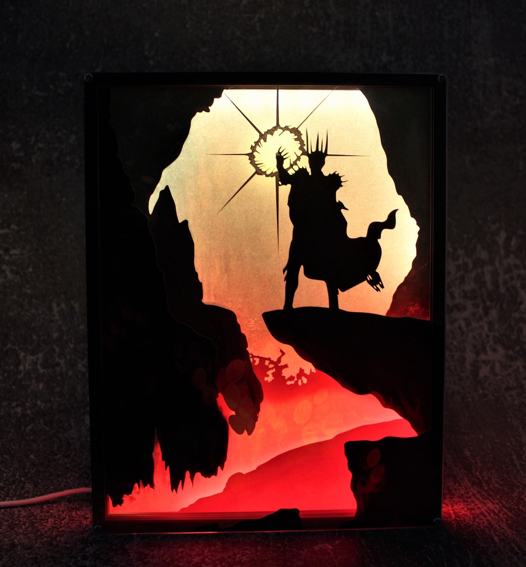 Lord of the Rings Book Nook - Sauron Forging the One Ring - LOTR LED ...