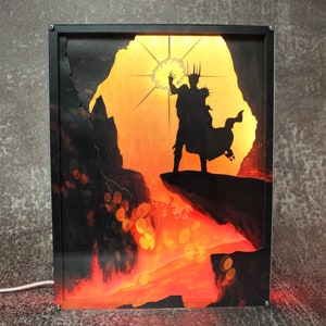 Lord of the Rings Book Nook - Sauron Forging the One Ring - LOTR LED ...