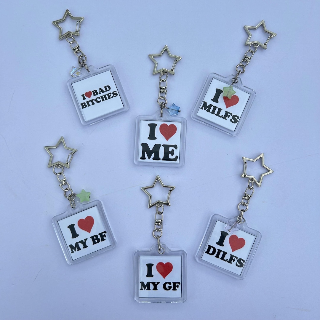 I Heart Keychain - Etsy