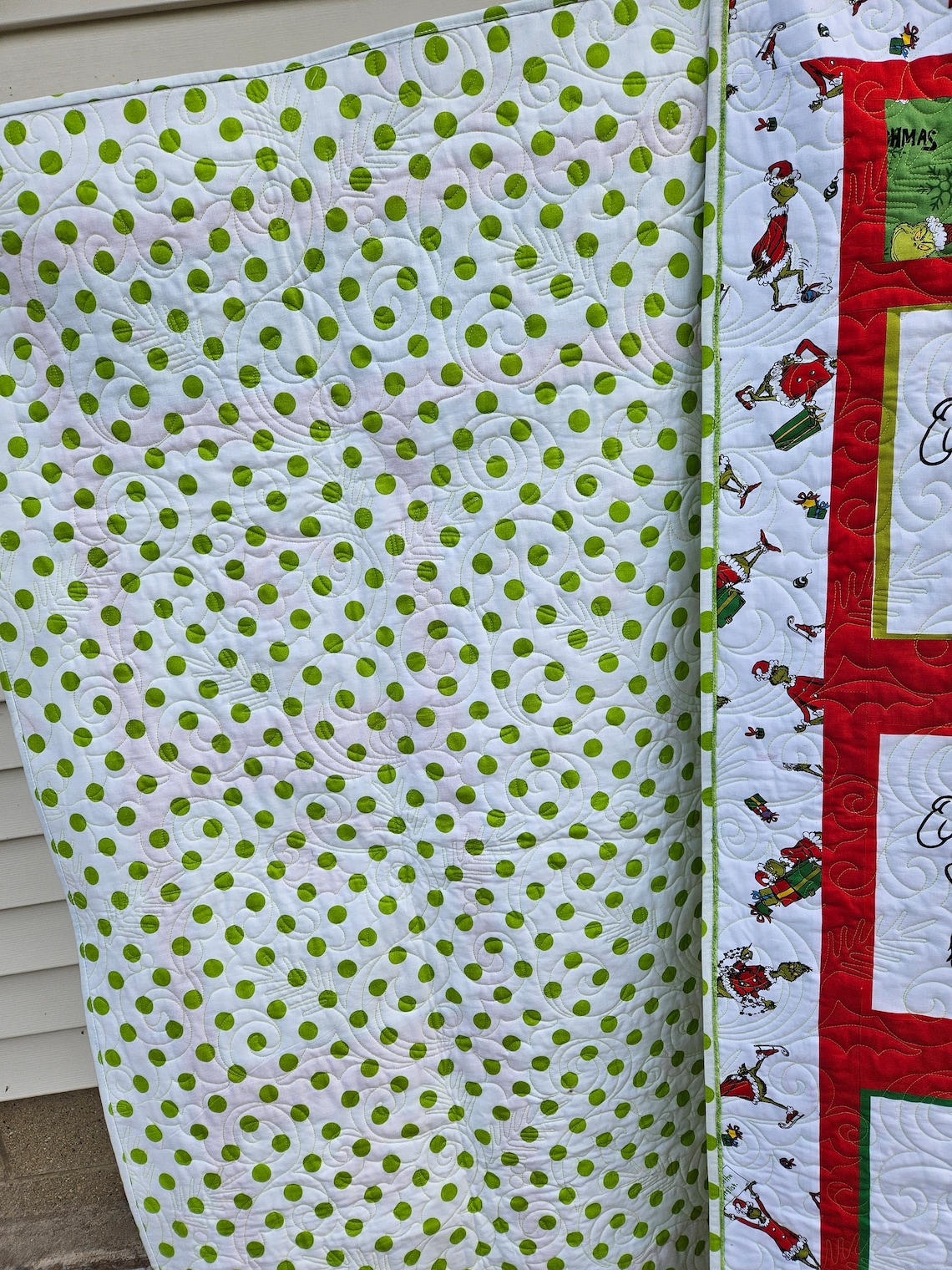 Grinch Quilt, Grinchmas Handmade Quilt, Christmas - Etsy