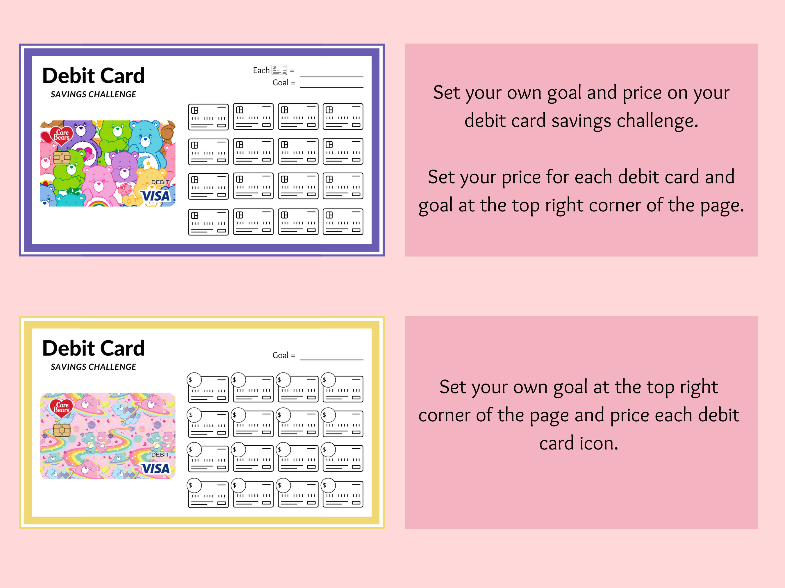 Debit Card Savings Challenge Bundle: A6 Income Tracker (printable PDF ...
