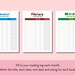 Printable Monthly Reading Log- 12 Month Reading Tracker- Reading ...