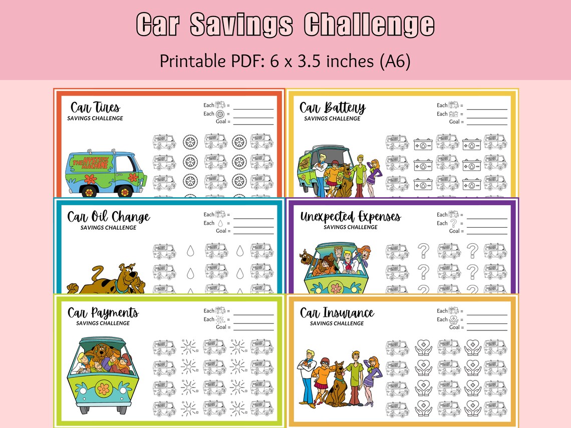 Car Maintenance Savings - Mini Savings Challenge - Retro Scoob New Car ...