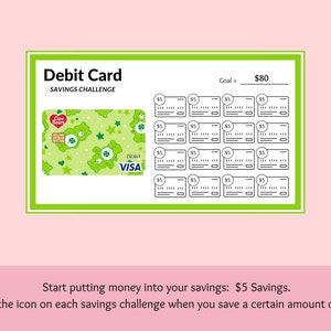 Debit Card Savings Challenge Bundle: A6 Income Tracker (printable PDF ...