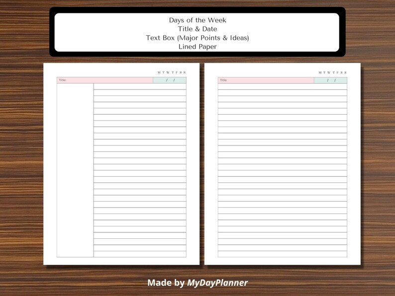 Cornell Notes Printable Note Taking Template Cornell Meeting - Etsy