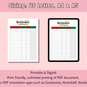 Printable Monthly Reading Log- 12 Month Reading Tracker- Reading ...