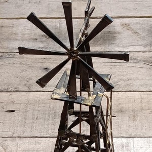 Vintage 18 Inch Metal Replica Windmill Decor - Etsy