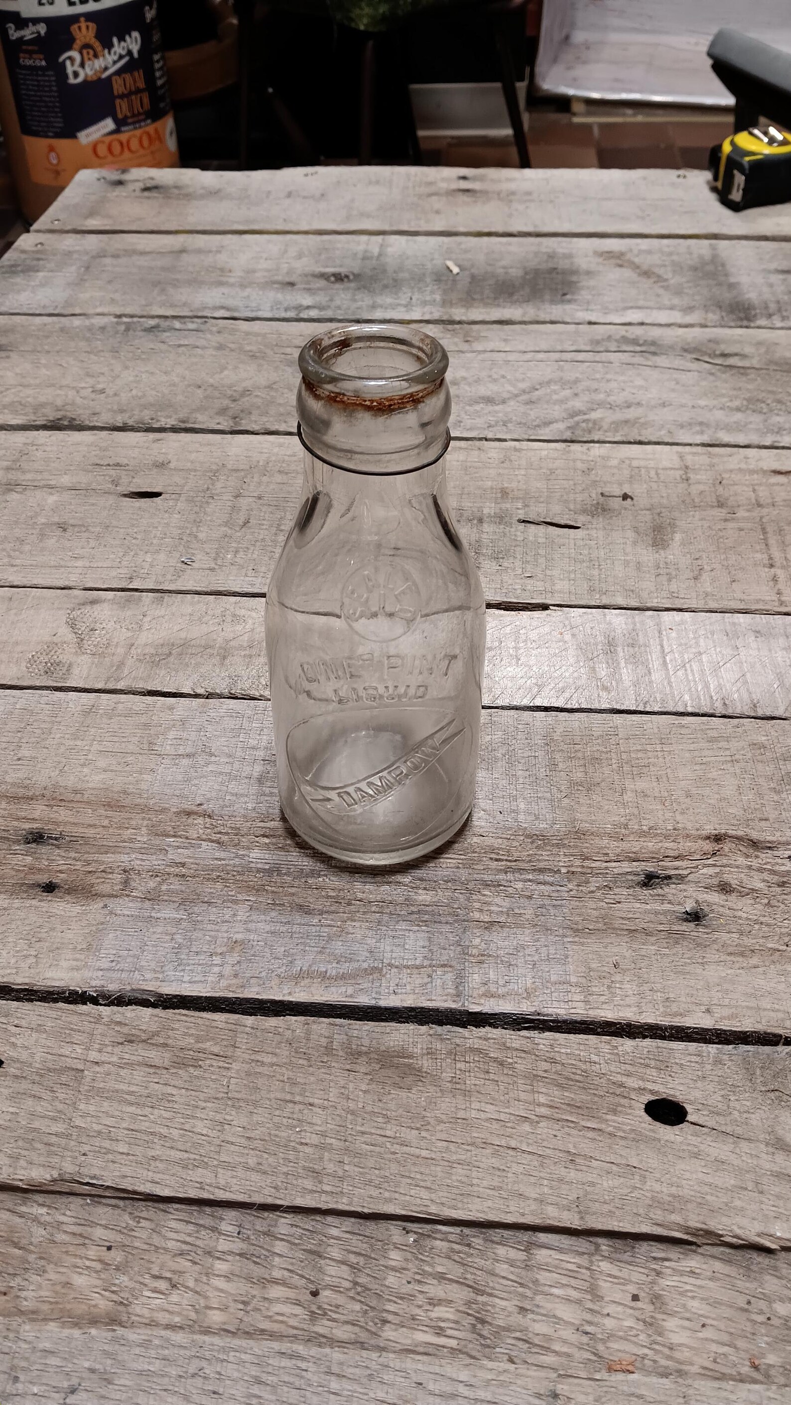 Vintage Damrow Dairy One Pint Glass Milk Bottle - Etsy
