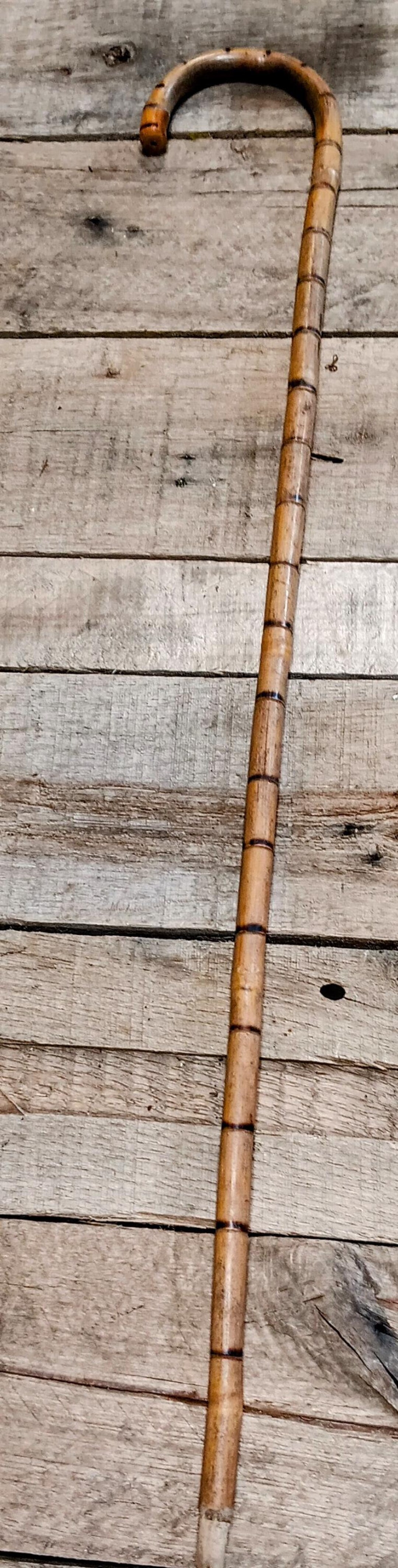 Vintage 36 Inch Wooden Bamboo Shepard Hook Walking Stick Cane - Etsy