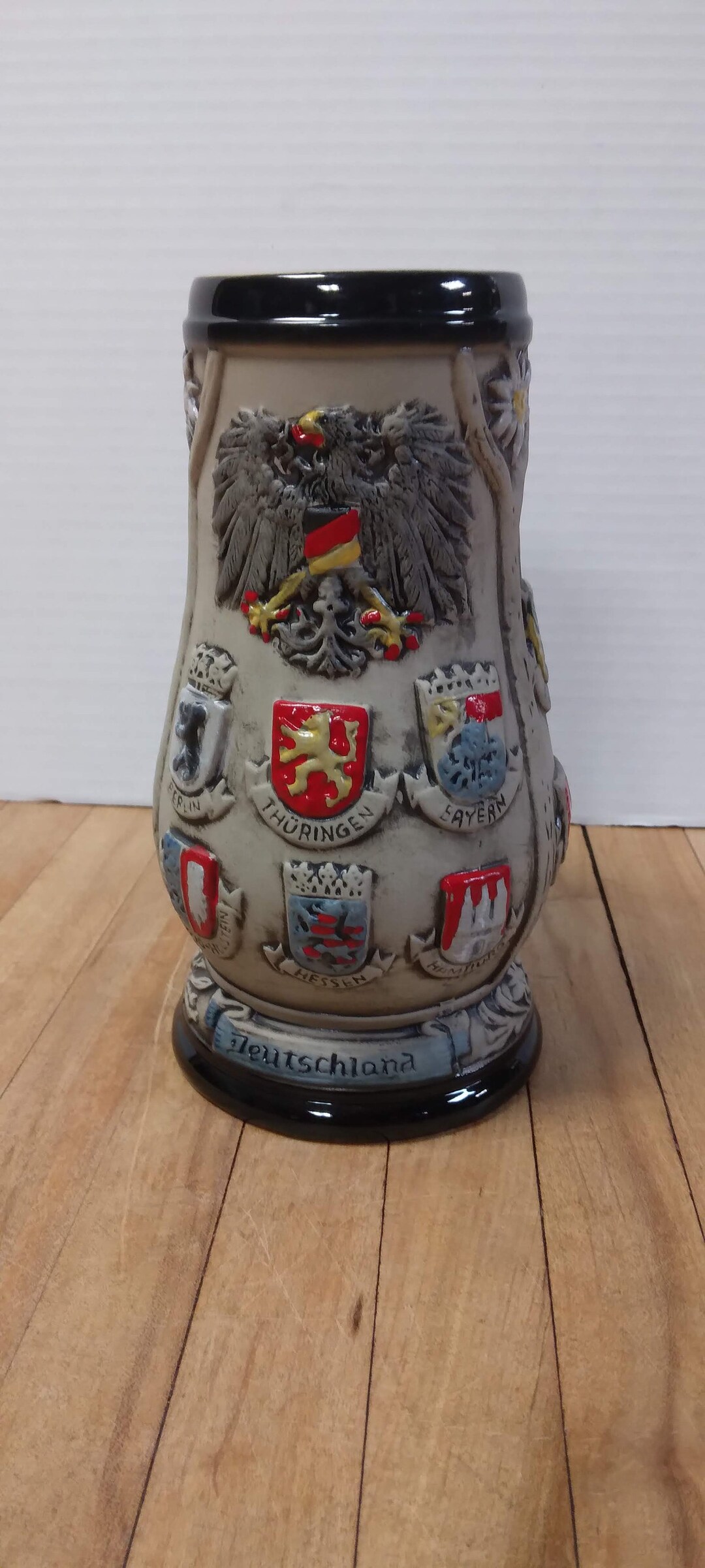 Deutschland Federal Eagle Beer Stein – 8.5" Ceramic With 16 German ...