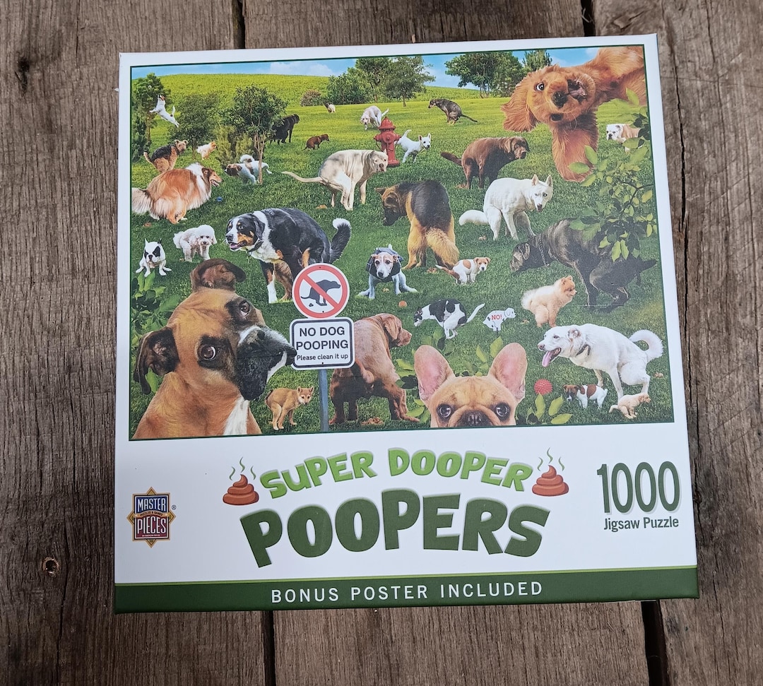 Super Dooper Poopers 1000-piece Dog Puzzle Funny Park Scene - Etsy