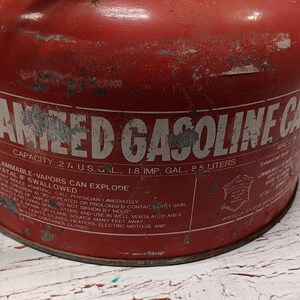 Vintage 2 Gallon Red Eagle Galvanized Gasoline Can - Etsy