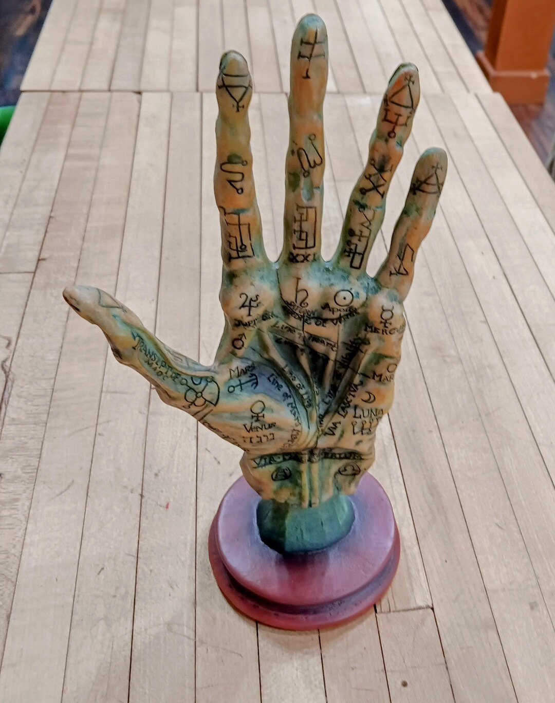 Occult Palmistry Hand Statue – 10.5” Tall Mystical Display Piece - Etsy