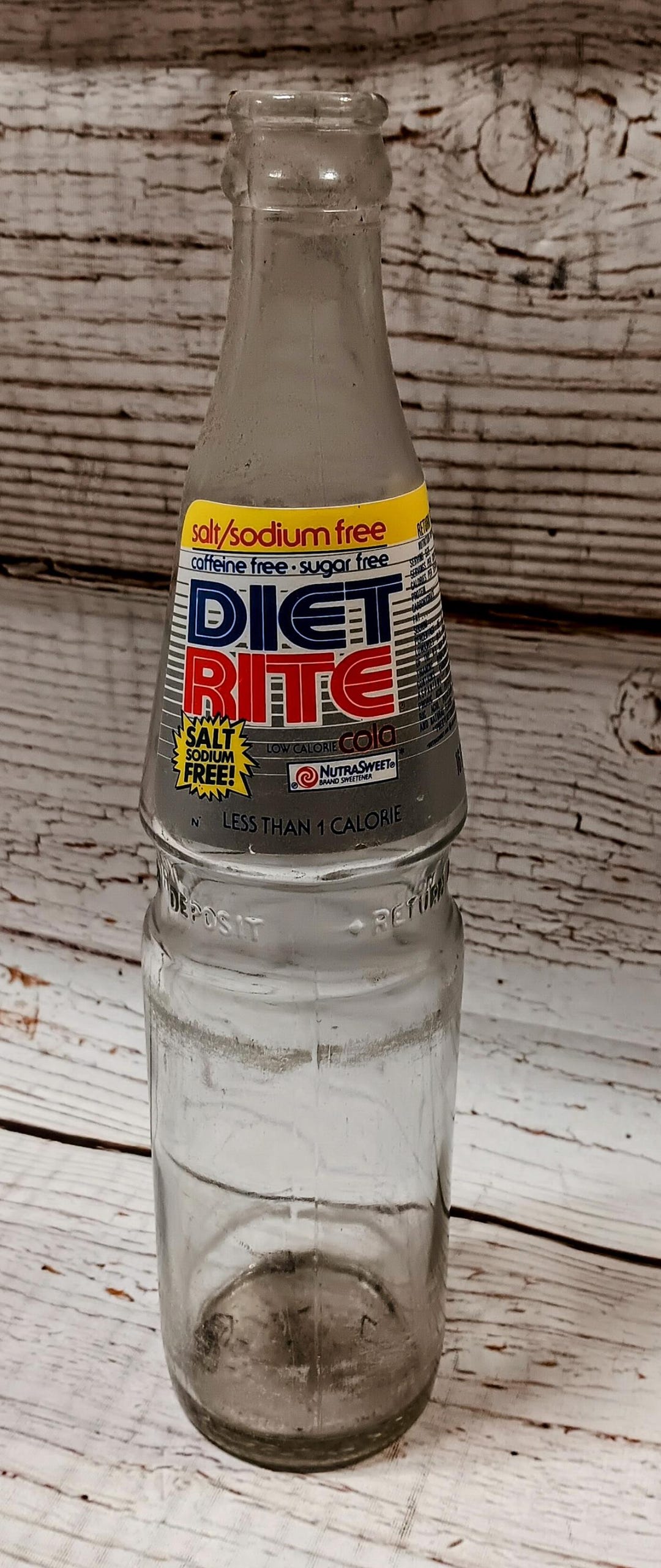 Vintage Glass Diet Rite Soda Pop Bottle - Etsy