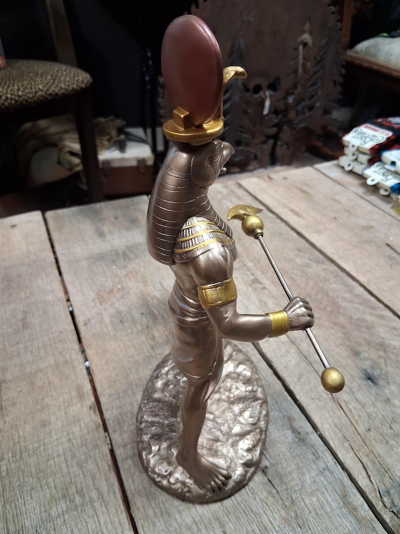 Egyptian Ra Falcon-headed Sun God Statue – 11 in Tall - Etsy