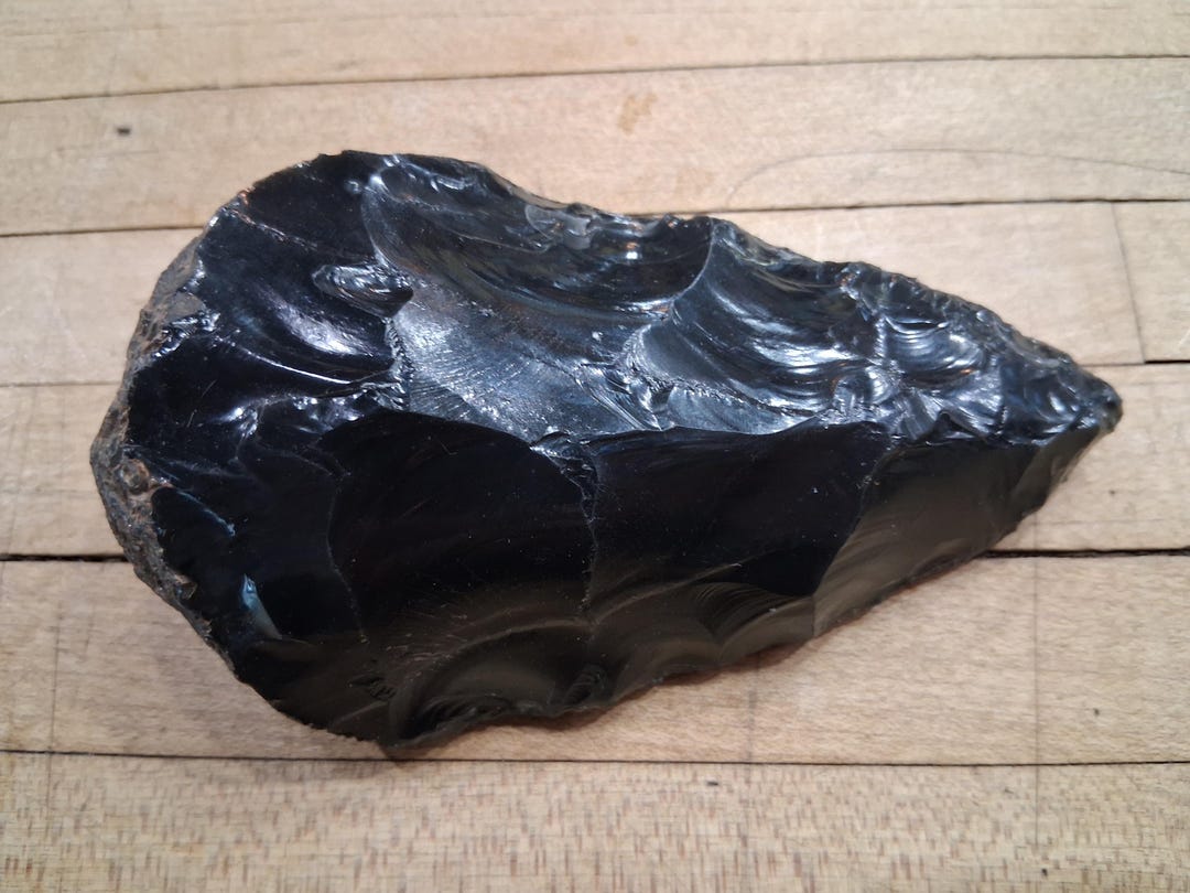 Obsidian Axe Head Knapped Volcanic Glass Tool Form - Etsy