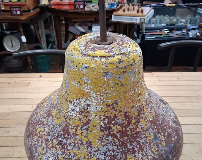 Large Cast Iron Church Bell With Aged Patina Finish - Etsy