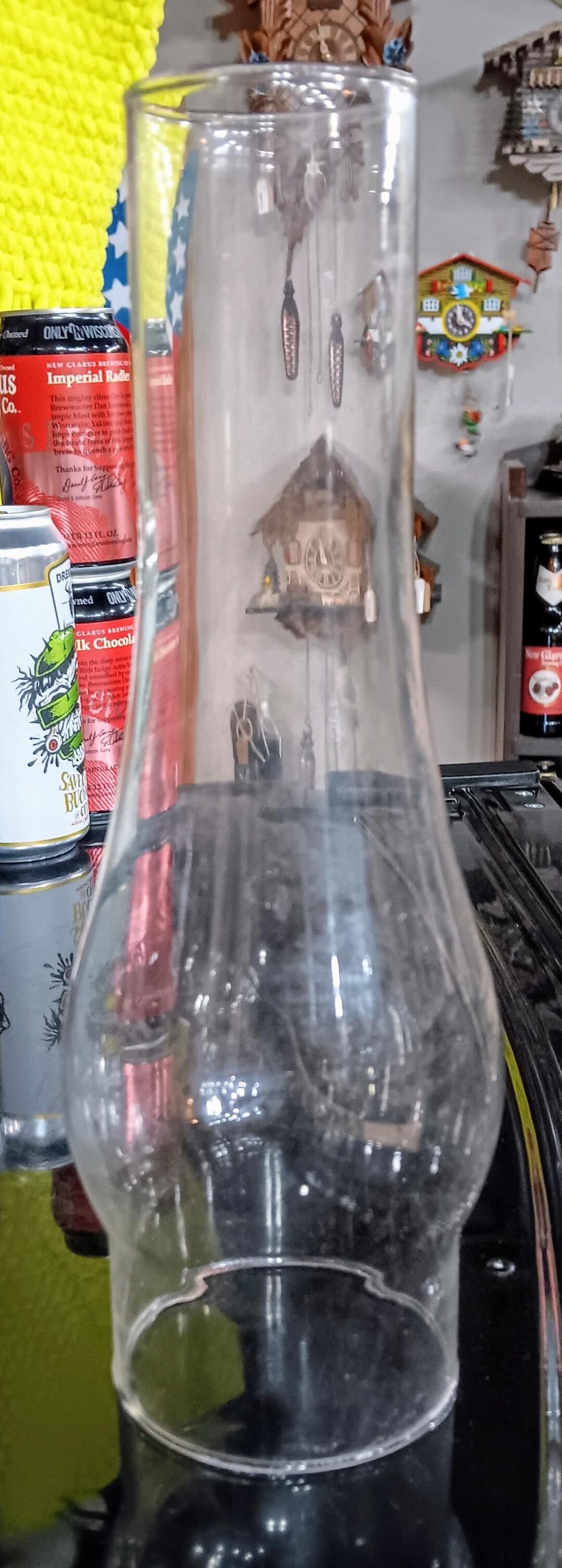 020 Vintage 10 Inch Tall 3 Inch Base Glass Hurricane Lamp Glass ...