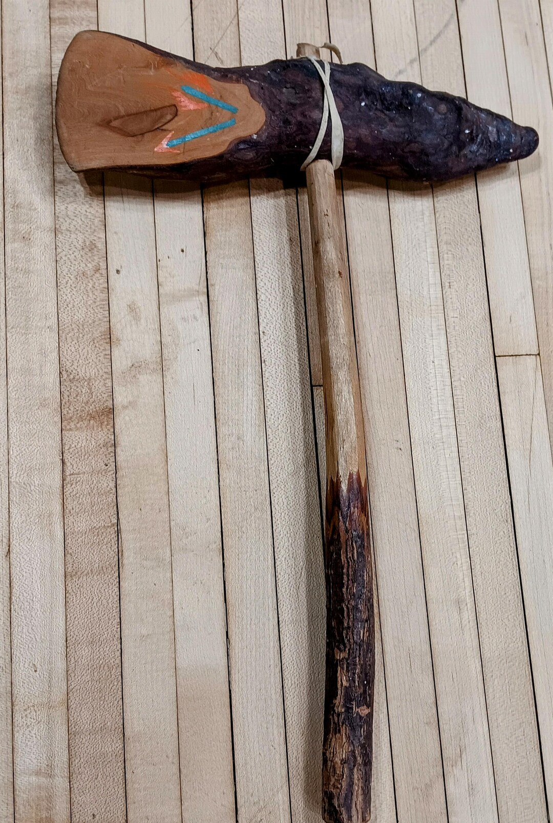001 Vintage Handmade Wooden Native American Style Tomahawk Toy/decor - Etsy