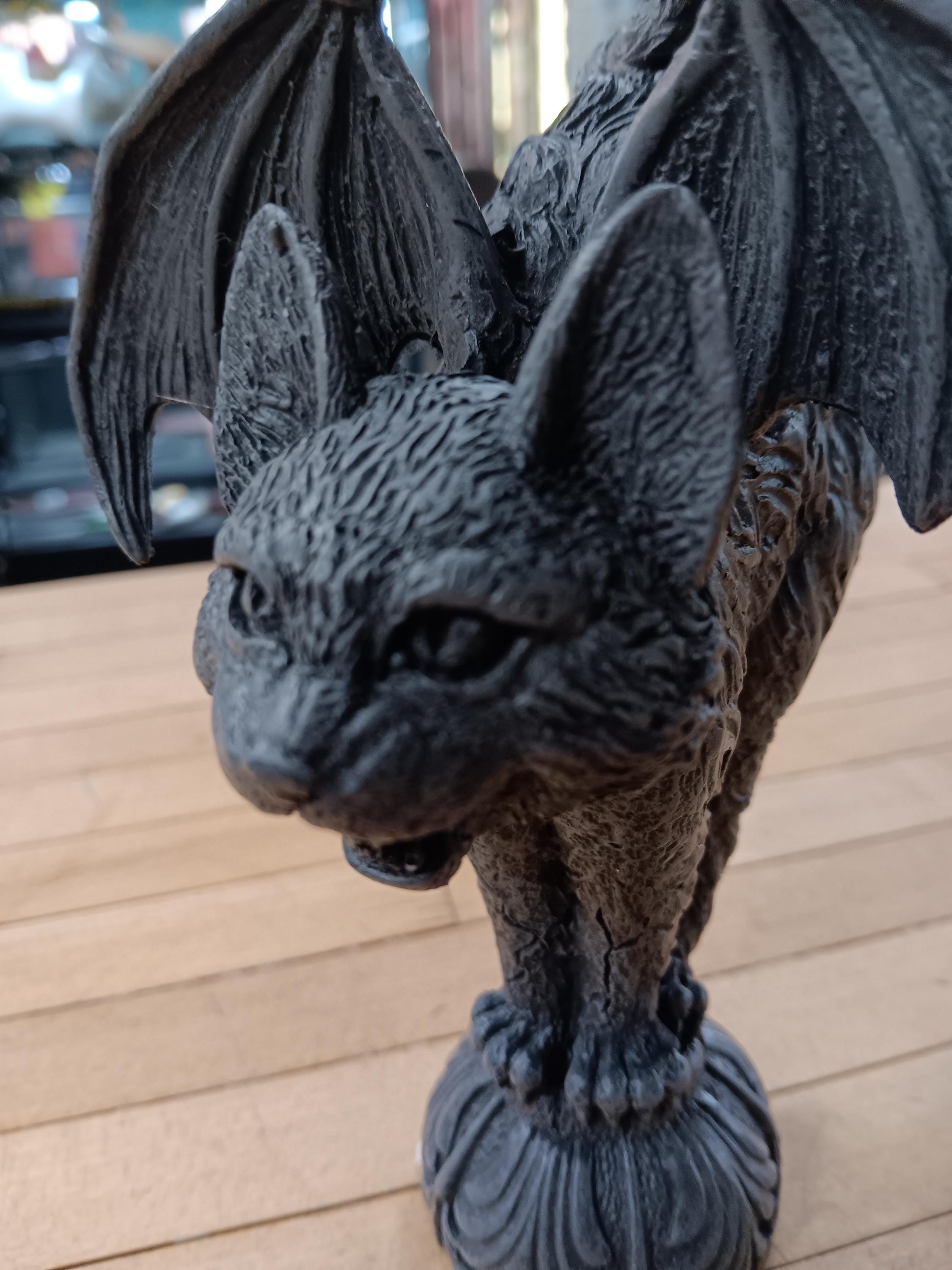 Winged Cat Gargoyle Gothic Resin Statue - Etsy