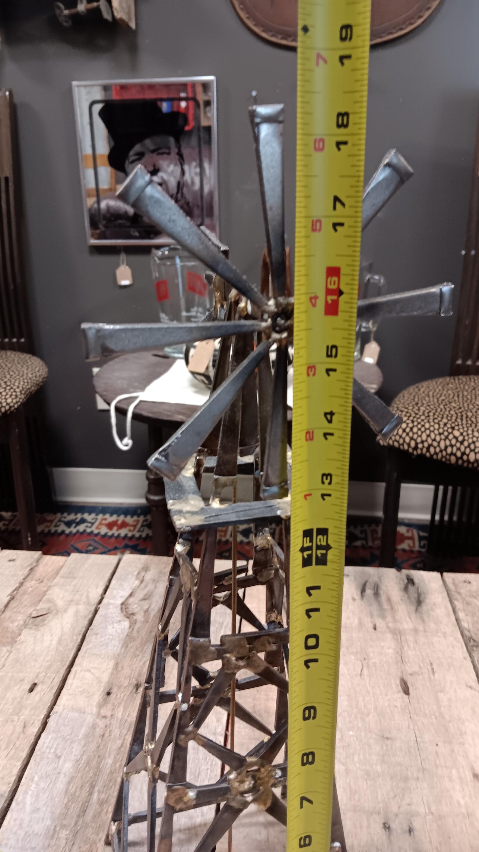 Vintage 18 Inch Metal Replica Windmill Decor - Etsy