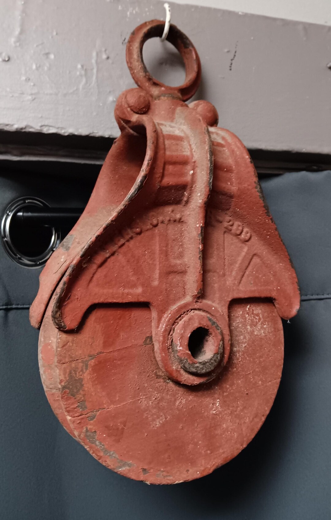 Antique Myers O.K. H-299 Cast Iron Pulley - Vintage Industrial Barn ...