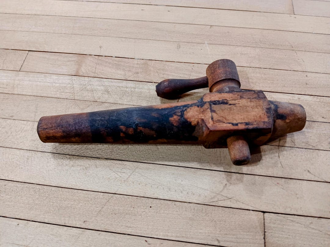 Antique Wooden Barrel Spigot Tap – Rustic Primitive Style, One of a ...