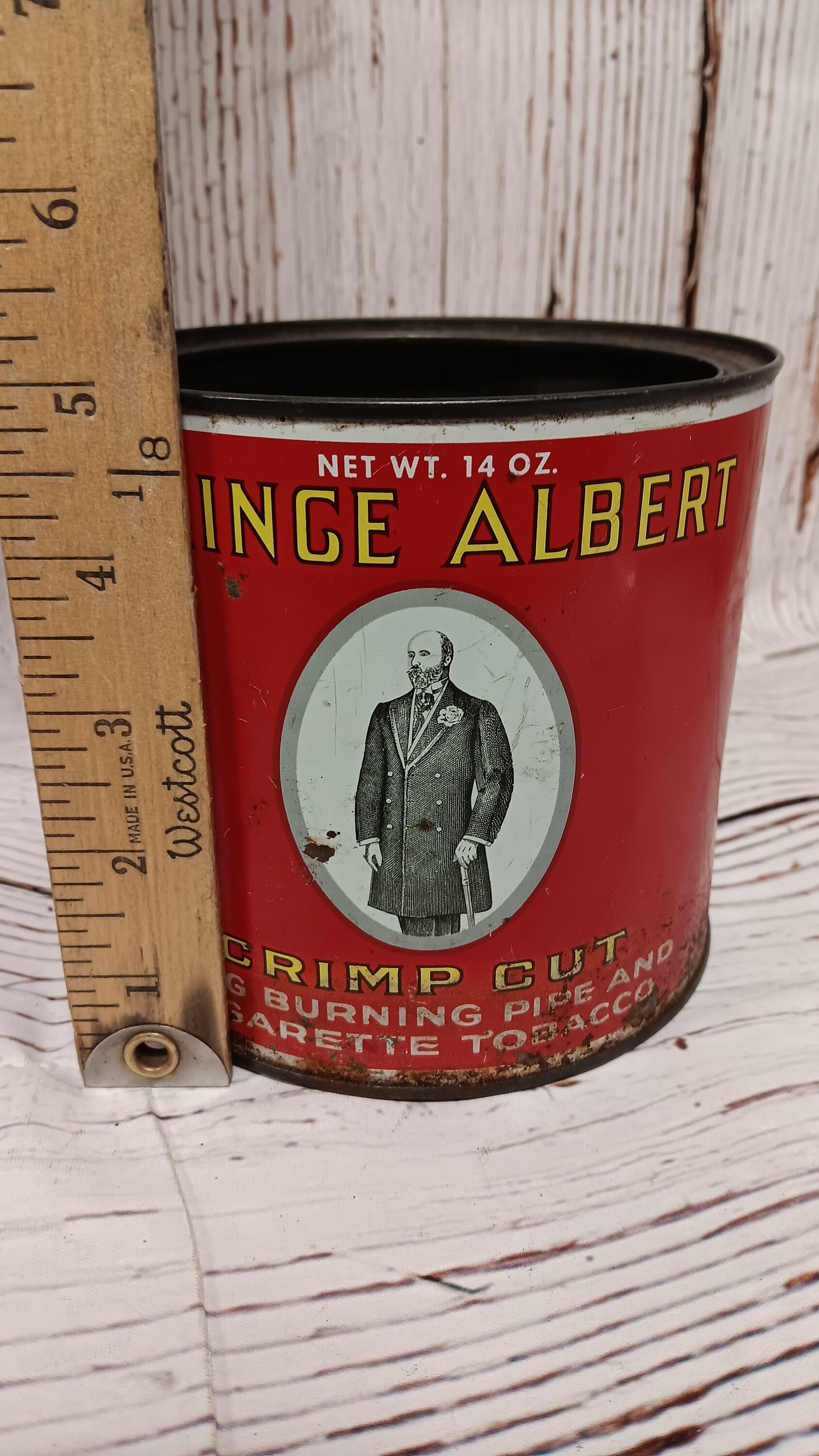 Vintage 14 Oz Prince Albert Crimp Cut Tobacco Can - Etsy