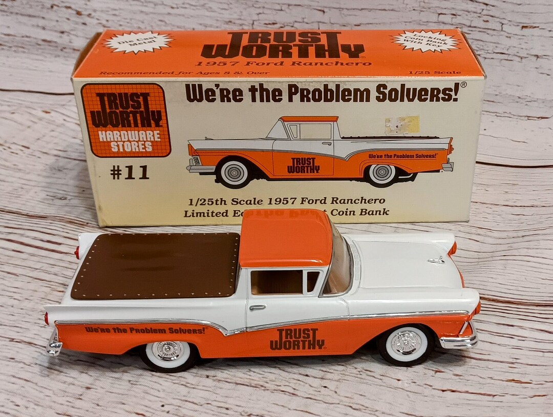 Vintage Diecast Metal 1957 Ford Ranchero Trustworthy Hardware Stores ...