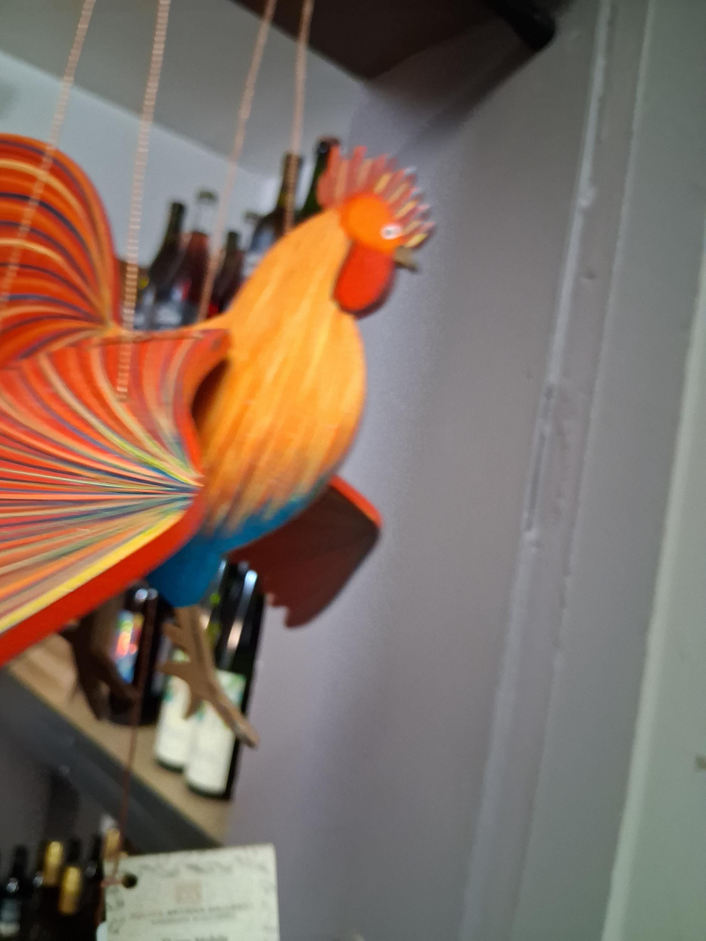 Handmade Wooden Rooster Hanging Mobile - Etsy